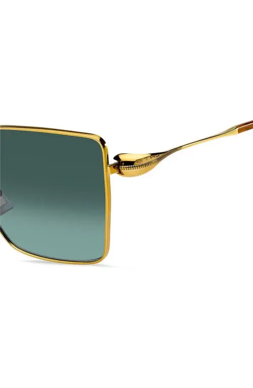Etro 59mm Square Sunglasses - Yellow Antique Gold/green