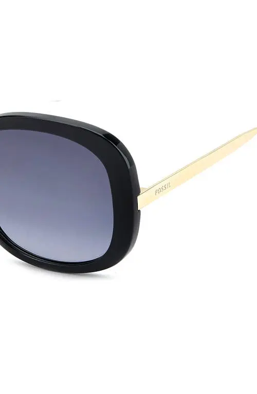 Fossil Gradient Oval Sunglasses - Black/dark Grey Sf