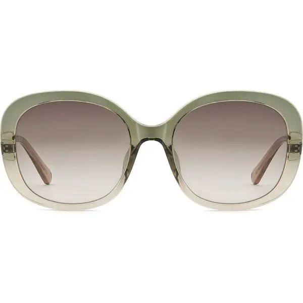 Fossil Gradient Oval Sunglasses - Green Beige/brown Sf