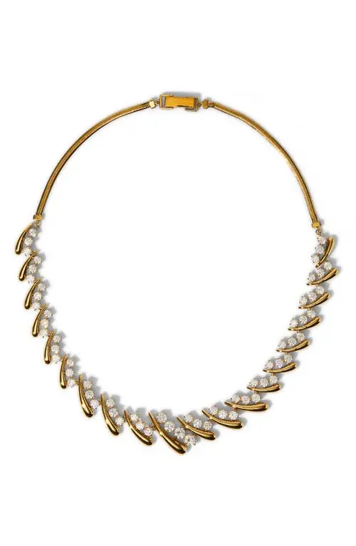 Nadri Phenom Cubic Zirconia Collar Necklace - Gold