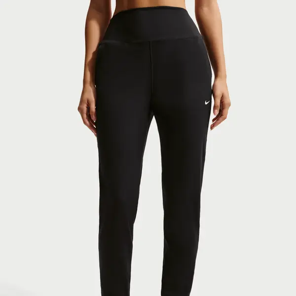 Nike High-waisted Full-length Knit Jogger Pants - Black