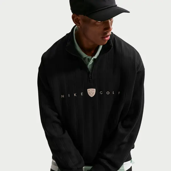 Nike Therma-fit Oversized 1/2-zip Top - Black