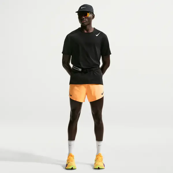 Nike Aeroswift Dri-fit Adv 4" Brief-lined Running Shorts - Orange
