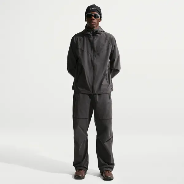 Nike Tech Dri-fit Woven Full-zip Windrunner Jacket - Grey