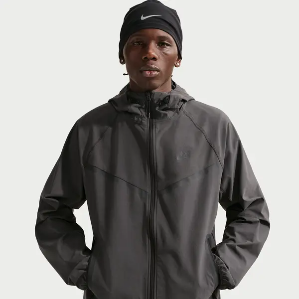 Nike Tech Dri-fit Woven Full-zip Windrunner Jacket - Grey