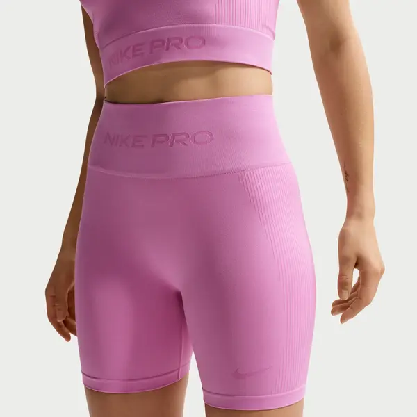 Nike Pro Seamless Dri-fit High-waisted 5" Biker Shorts - Purple
