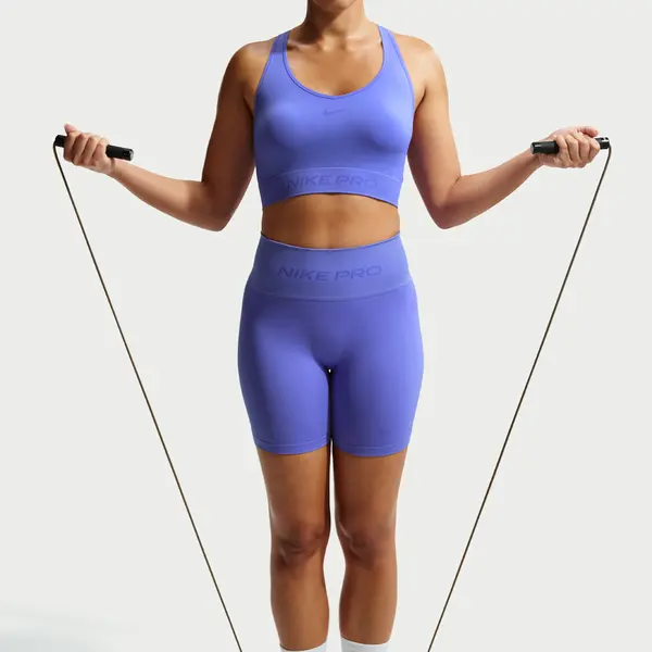 Nike Pro Seamless Dri-fit Cropped Tank Top - Blue