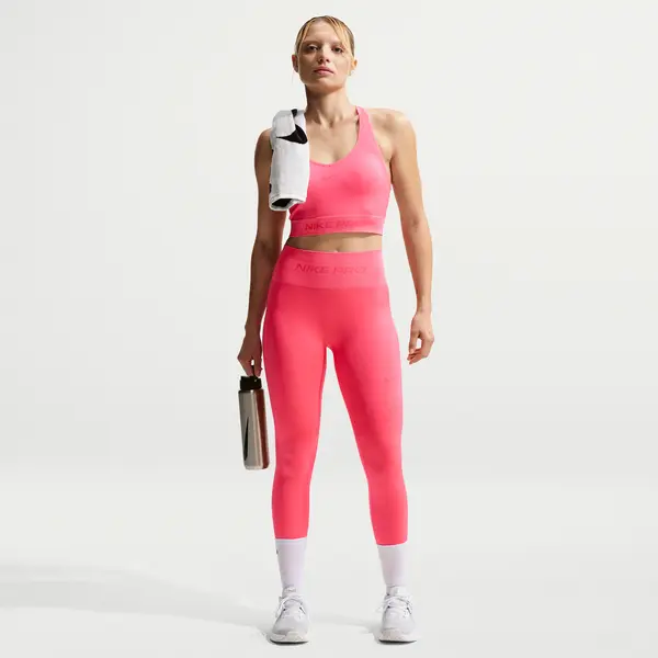 Nike Pro Seamless Dri-fit Cropped Tank Top - Pink