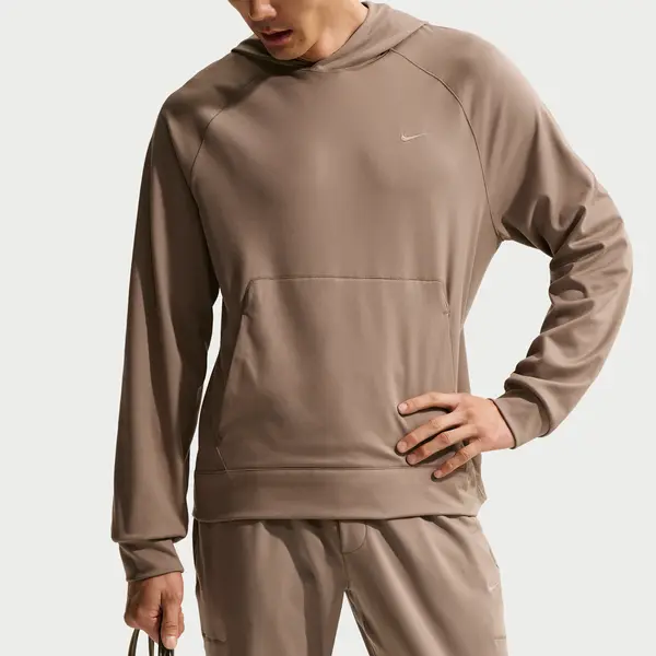 Nike Dri-fit Uv Protection Pullover Performance Hoodie - Brown