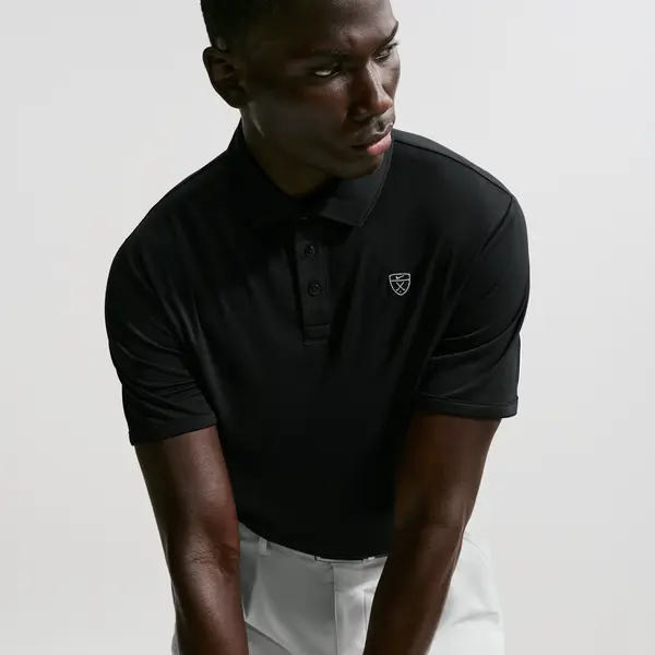 Nike Par Dri-fit Chest Logo Golf Polo - Black
