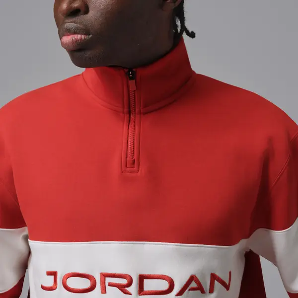 JORDAN Sport Dri-fit 1/4-zip Golf Top - Red