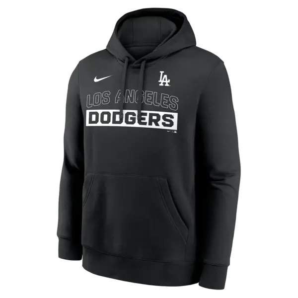 Nike Los Angeles Dodgers Club Mlb Pullover Hoodie - Black