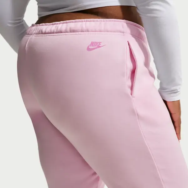 Nike Club Fleece Graphic Mid-rise Pants - Pink