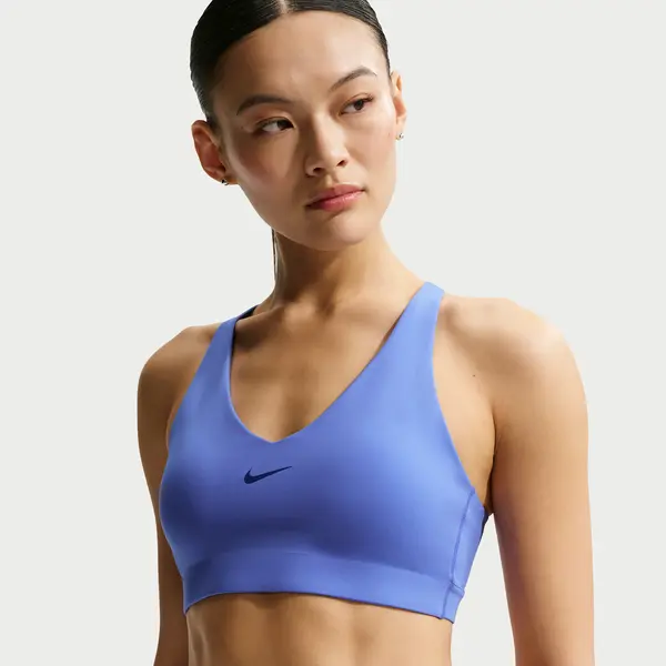 Nike Universa Medium-support Padded Sport Bra - Blue