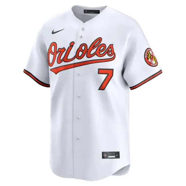 Nike Jackson Holliday Baltimore Orioles Dri-fit Mlb Limited Jersey - White