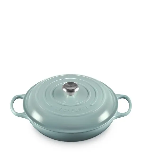 LE CREUSET Cast Iron Shallow Casserole Dish - Blue