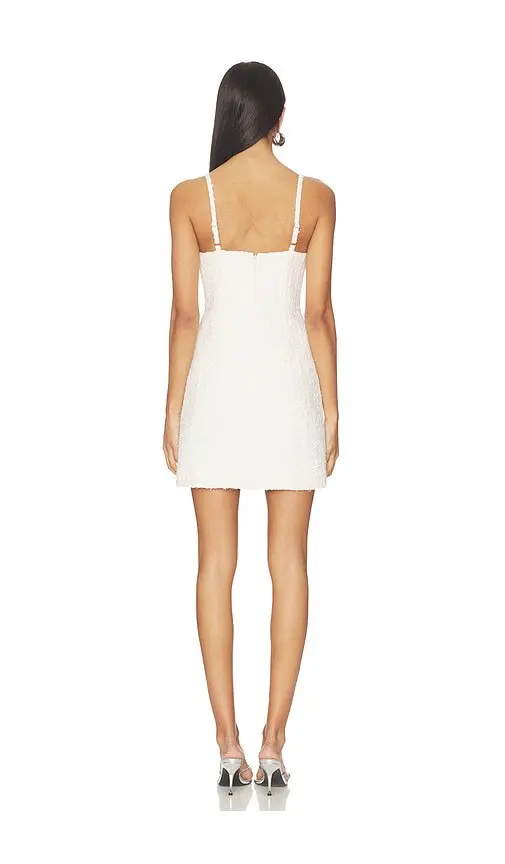 AREA Tweed Lady Mini Dress - Cream