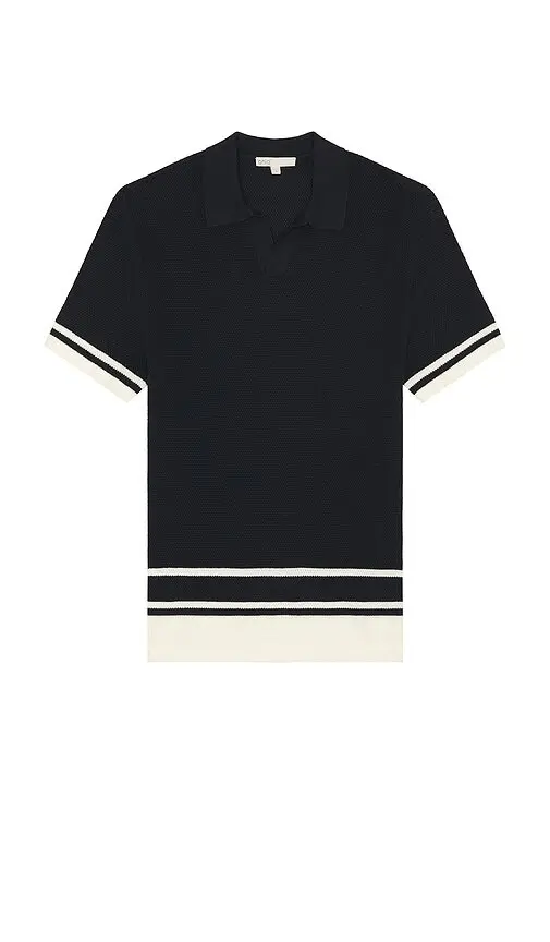 Onia Cotton Textured Johnny Collar Polo In . Also