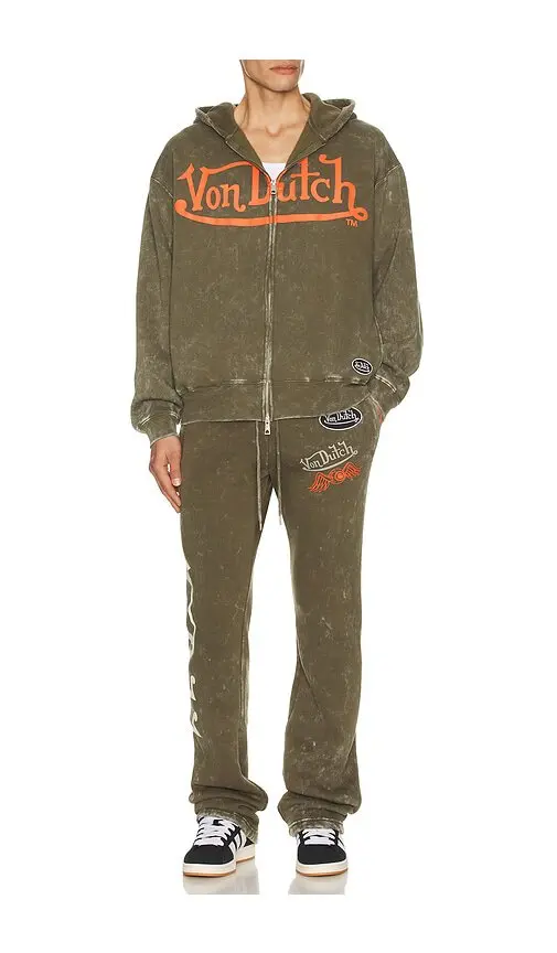 VON DUTCH Oversized Zip Hoodie