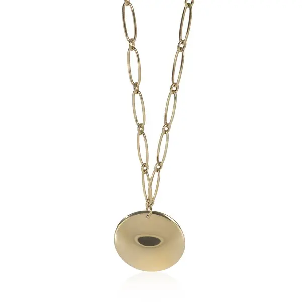 Tiffany & Co. Yellow Gold Elsa Peretti Round Disc Necklace - Yellow_gold