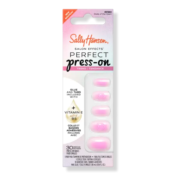 SALLY HANSEN Salon Effects Perfect Press-on Pink Nails - State Of The Heart