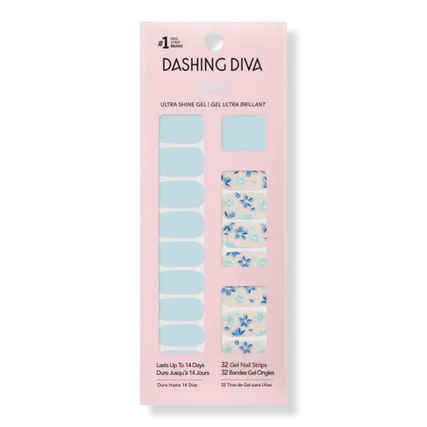 DASHING DIVA Gloss, Gel Nail Polish Strips, June Bloom - One-color