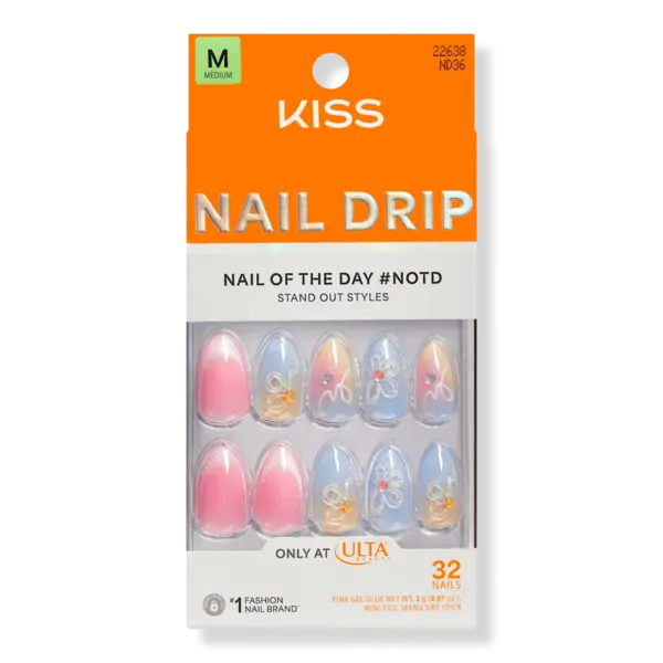 Kiss Drip Press On Nails - Merry Sky