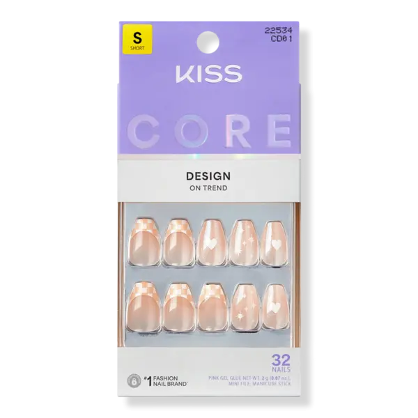 Kiss Core Design Short Coffin Press On Nails - Cheers