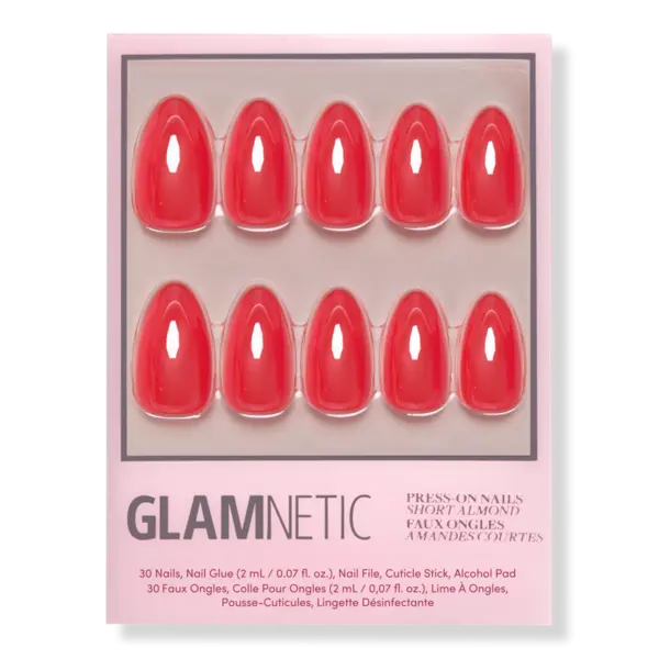 GLAMNETIC Red Flag Press-on Nails - One-color