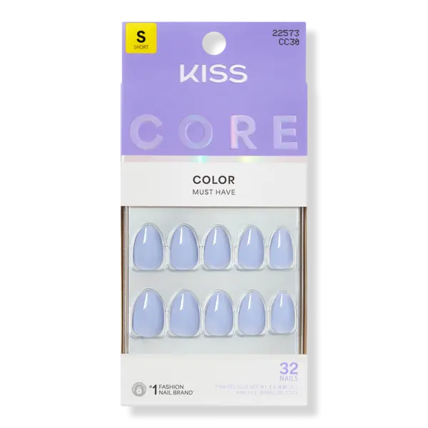 Kiss Core Color Short Almond Press On Nails - Flee