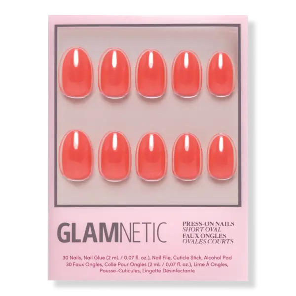 GLAMNETIC Lush Coral Press-on Nails - One-color