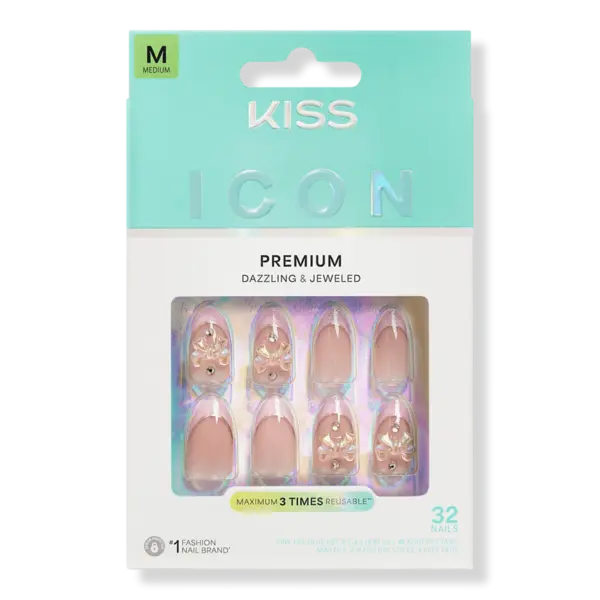 Kiss Icon Premium Medium Almond Press On Nails - Vibrant