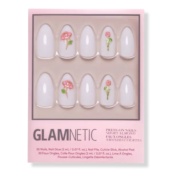 GLAMNETIC Floral Glow Press-on Nails - One-color