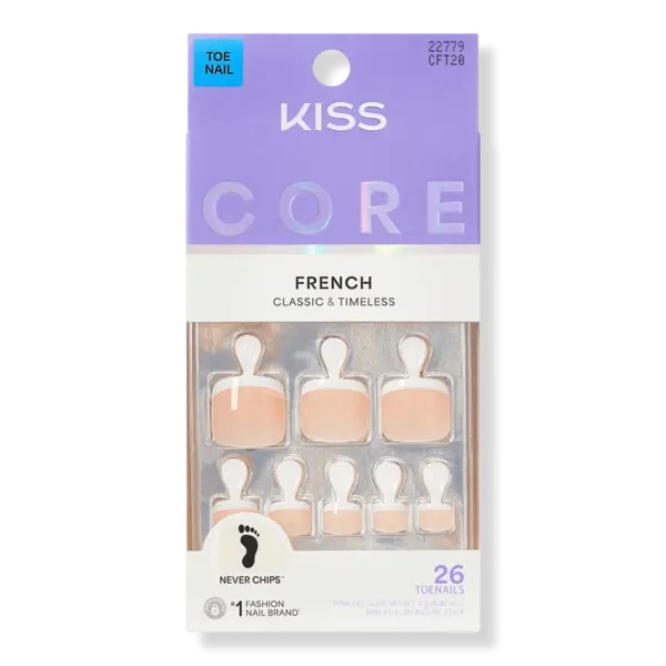 Kiss Core French Press On Toenails - Two Of A Kind