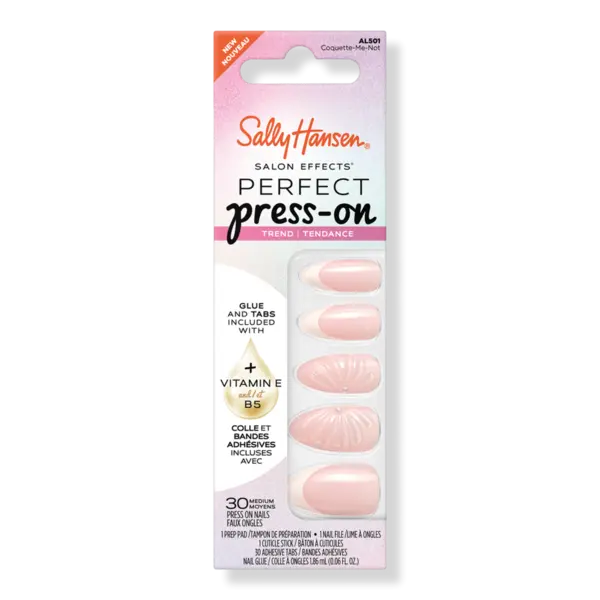 SALLY HANSEN Salon Effects Perfect Press-on Pink Nails - Coquette-me-not