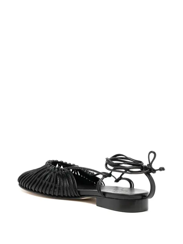 Hereu Mantera Leather Ballets - Black