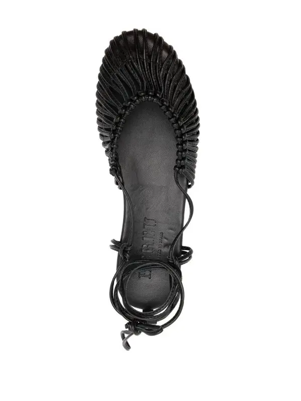 Hereu Mantera Leather Ballets - Black