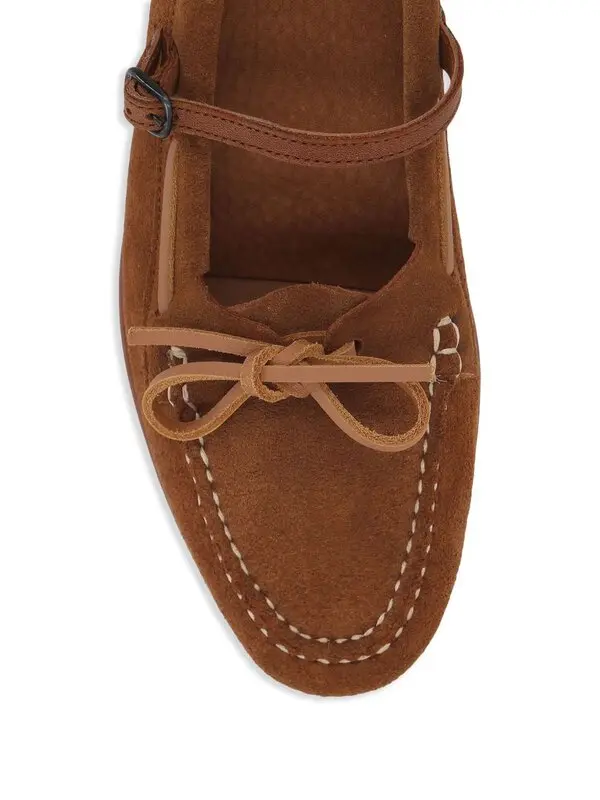 Hereu Lorea Suede Leather Loafers - Brown