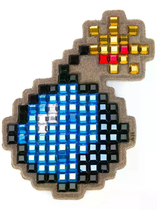 ANYA HINDMARCH Bomb Suede Sticker - Blue