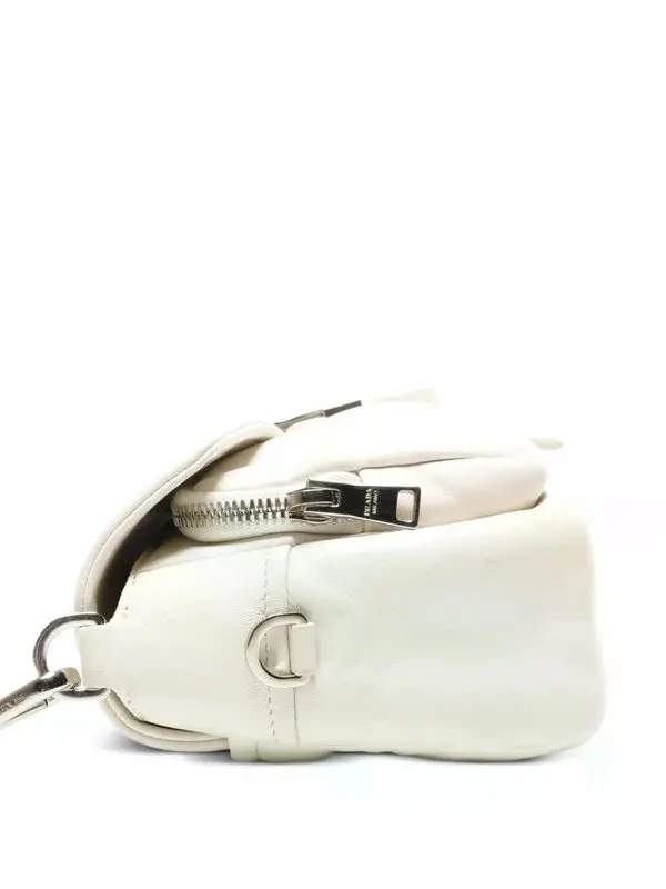 Prada 2015-2025 Buckle Shoulder Bag - White