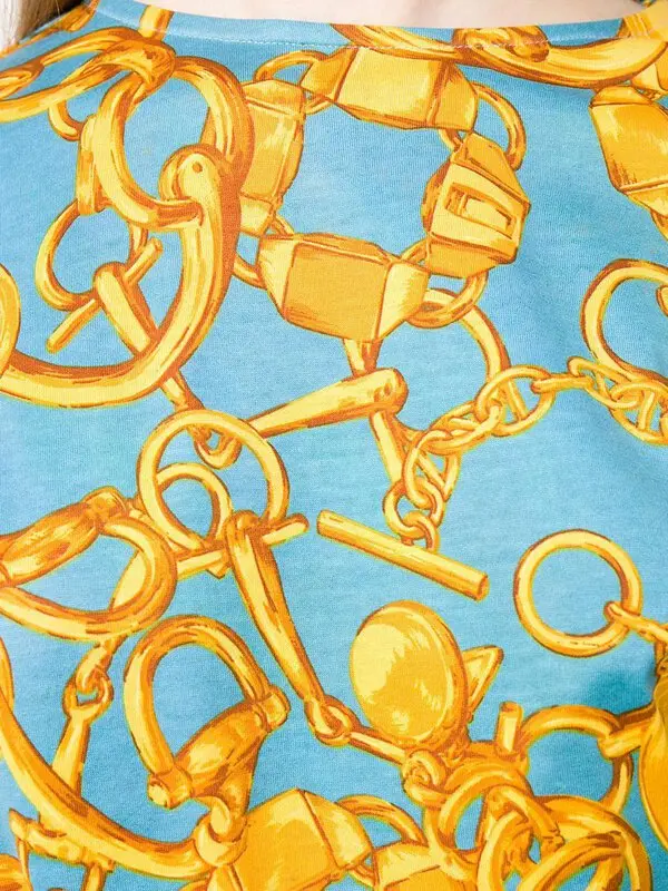 Gucci Chain Print Longsleeve Blouse