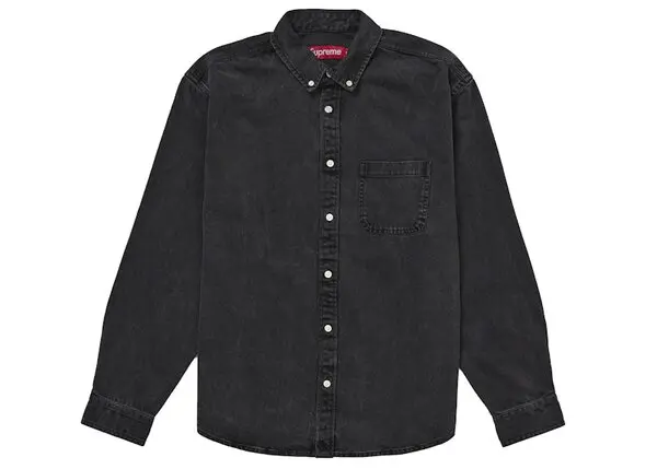Supreme Applique Denim Shirt - Black