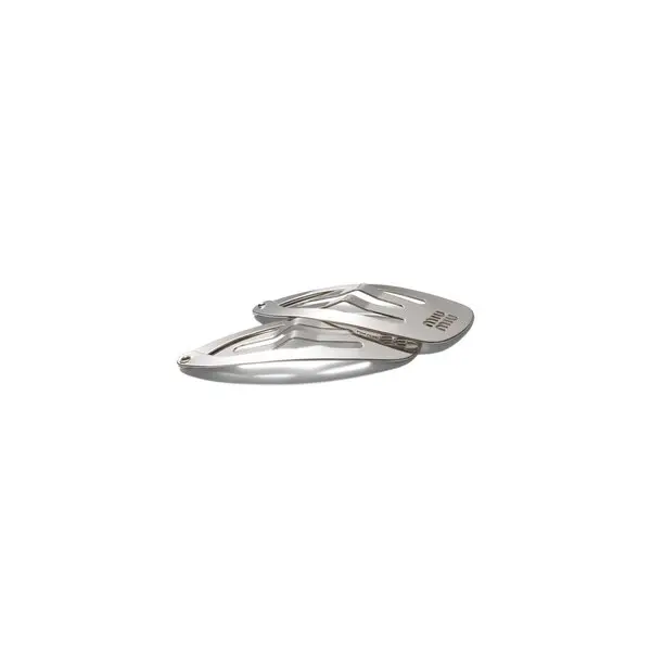 Miu Miu Metal Hair Clips - Steel Gray