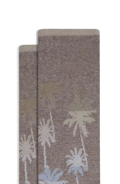Bugatchi Palm Tree Pattern Dress Socks