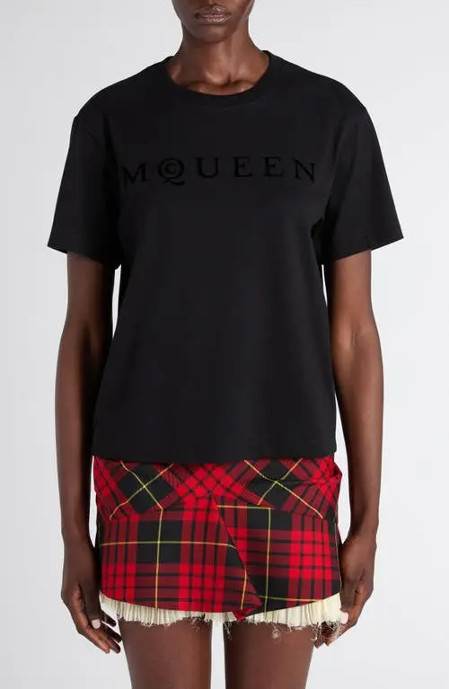Alexander McQueen Jersey Logo T-shirt - Black