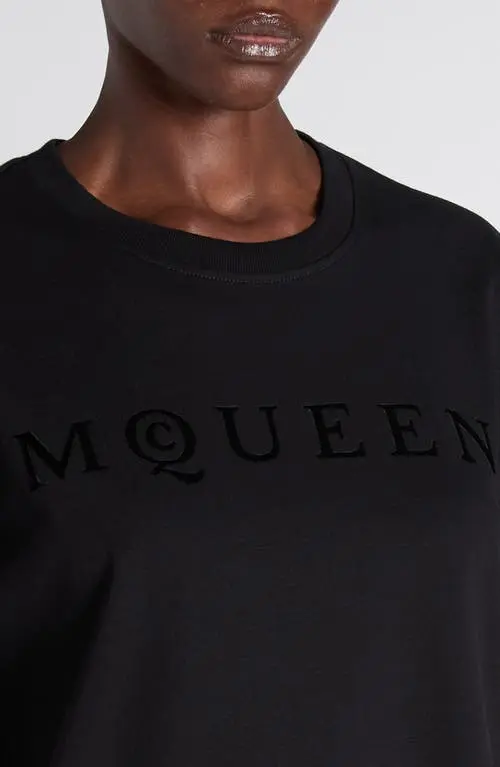 Alexander McQueen Jersey Logo T-shirt - Black