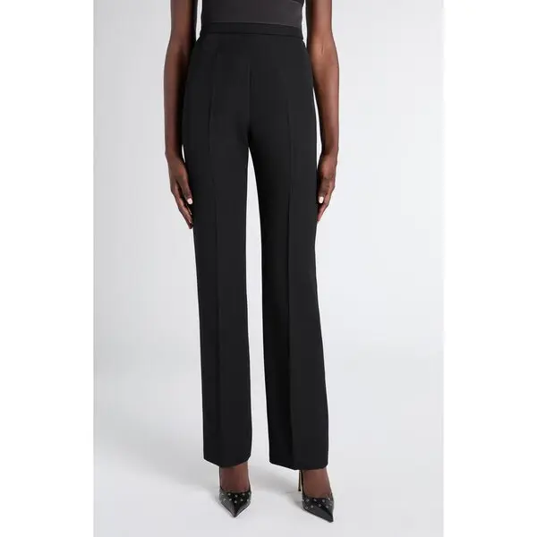 Alexander McQueen High-waist Wool Tuxedo Straight-leg Pants