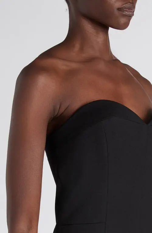 Alexander McQueen Strapless Wool Corset Jumpsuit