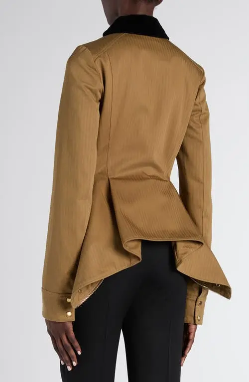 Alexander McQueen Cotton Herringbone Jacket - Light Brown