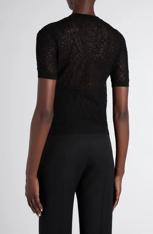 Alexander McQueen Spider Lace Cotton & Silk Jacquard Sweater